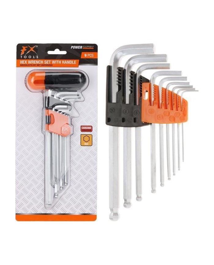 JUEGO 9 LLAVES ALLEN HEXAGONAL FXTOOLS