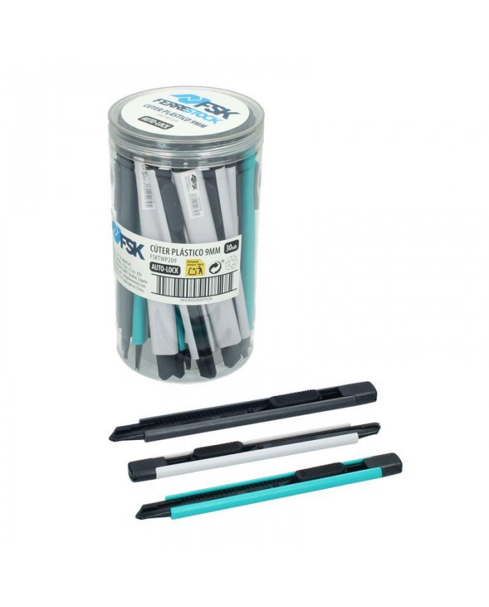 CUTTER FSK 9 MM. PLASTICO COLORES